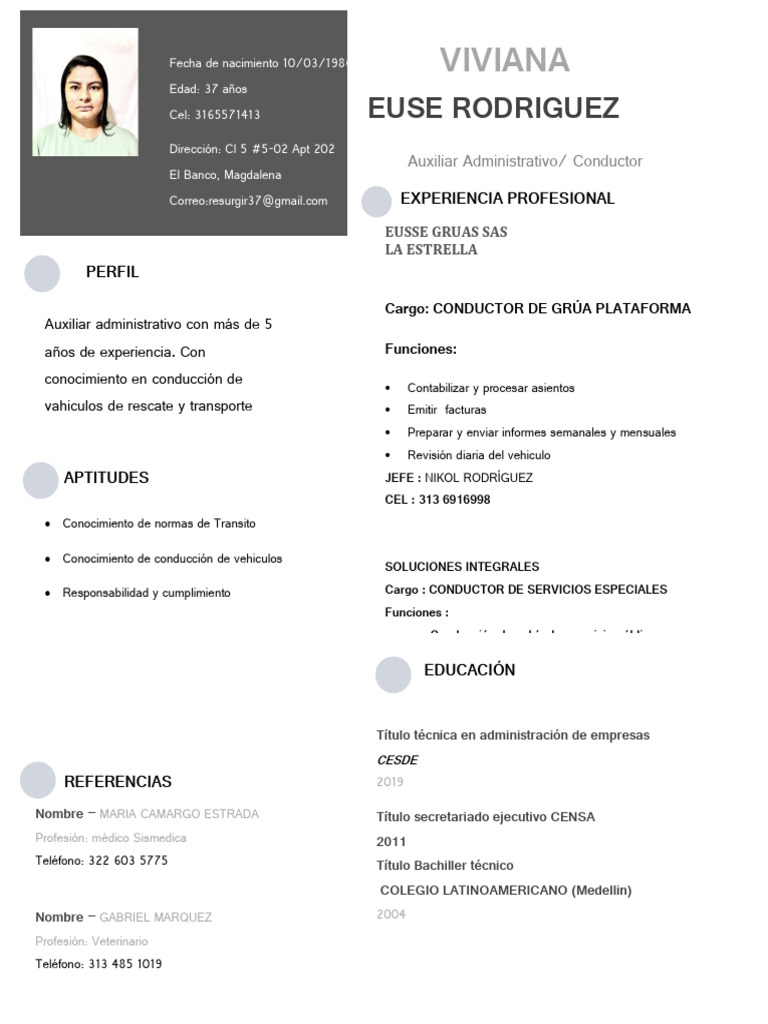 Auxiliar Administrativo y Conductor Experto | PDF