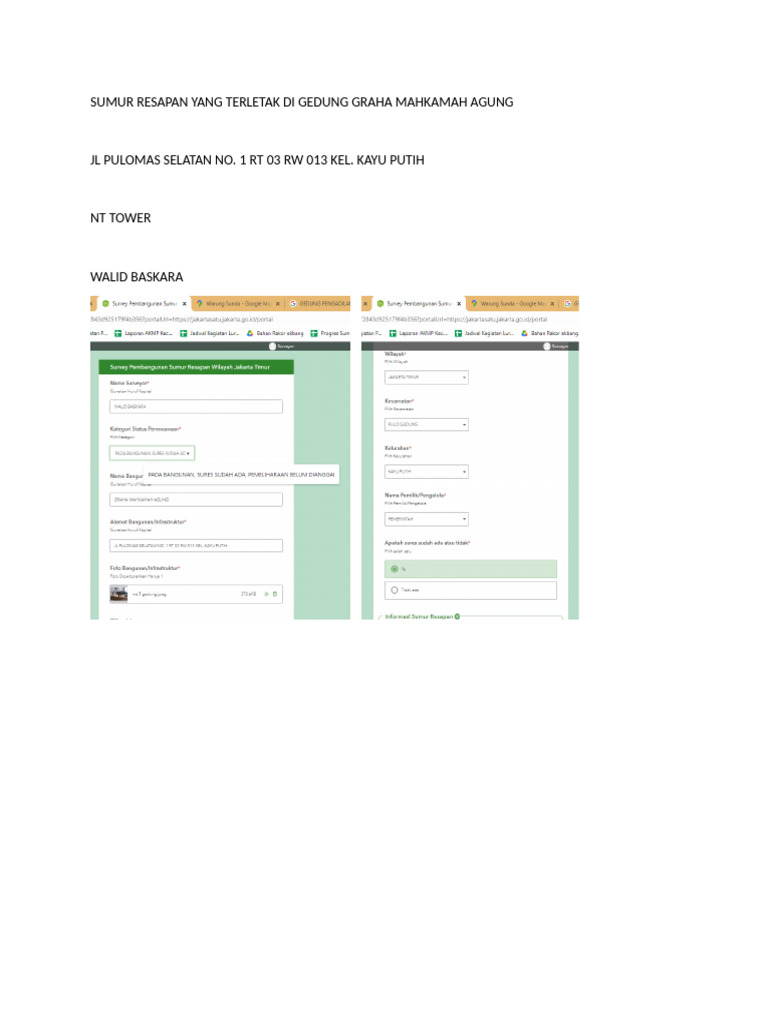 Sumur Resapan di Graha MA dan NT Tower | PDF