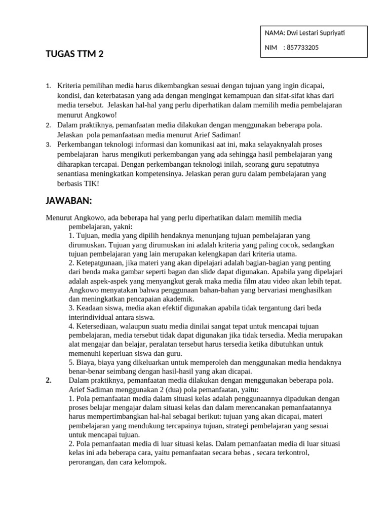 Tugas TTM 2 | PDF
