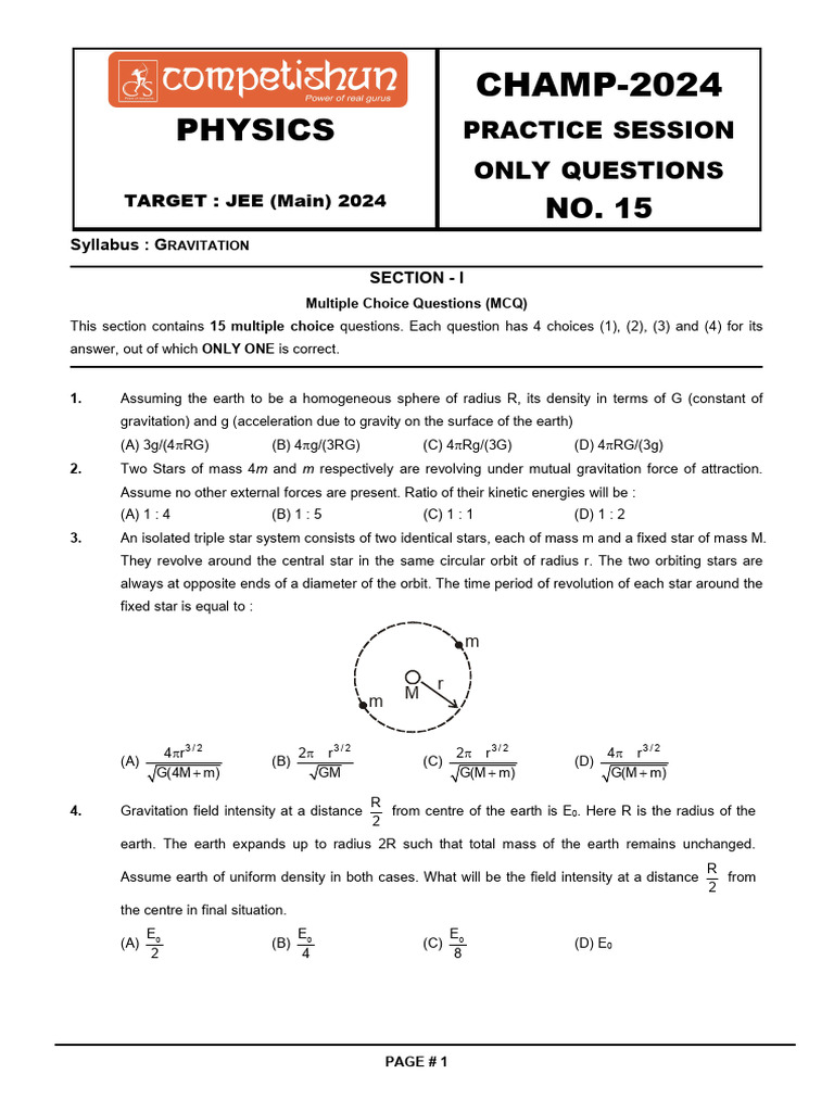 15. Gravitation | PDF | Gravity | Orbit