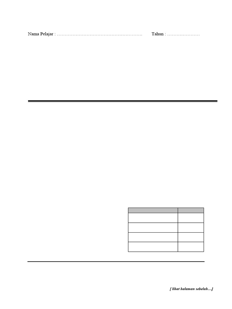 SKEMA SEJ TAHUN 5 | PDF