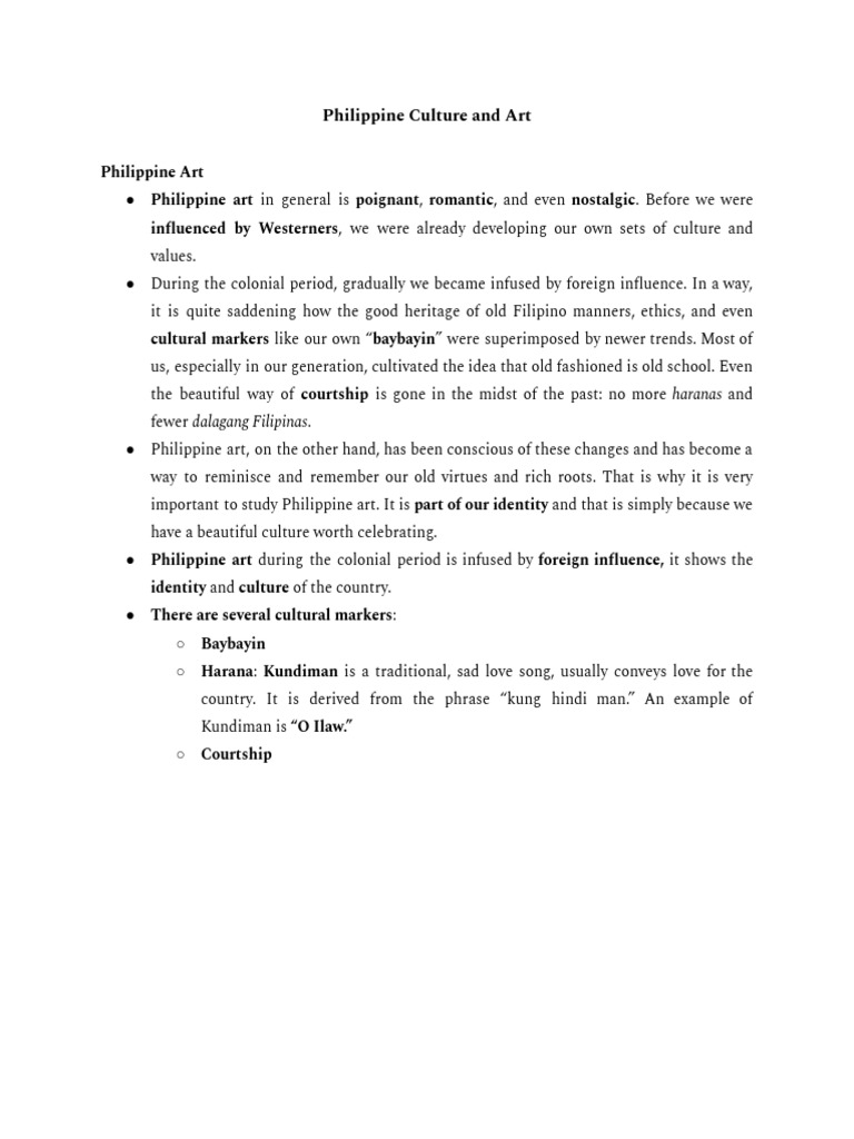 ART APP Philippine Culture and Art | PDF