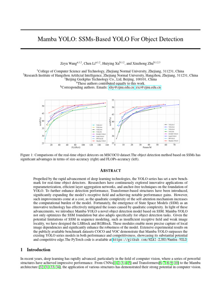 Mamba-Yolo | PDF | Computer Vision | Applied Mathematics