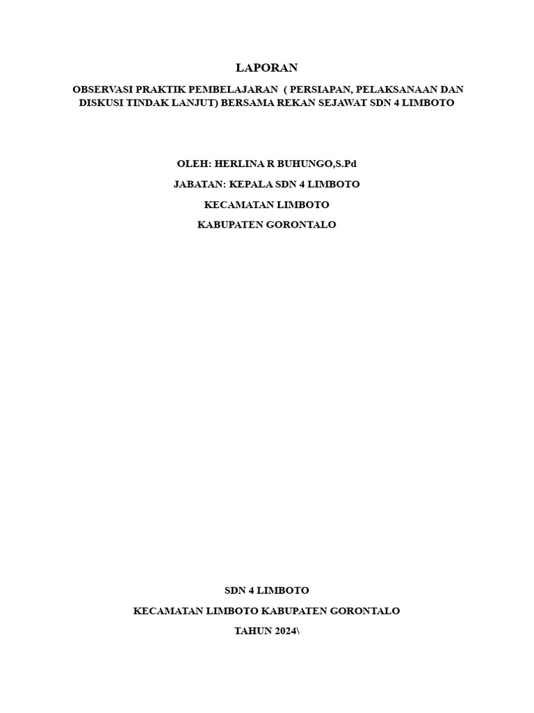 LAPORAN Obervasi EKIN PMM | PDF