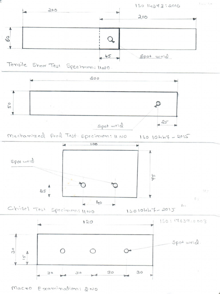 Spot Weld Test Coupons Details | PDF