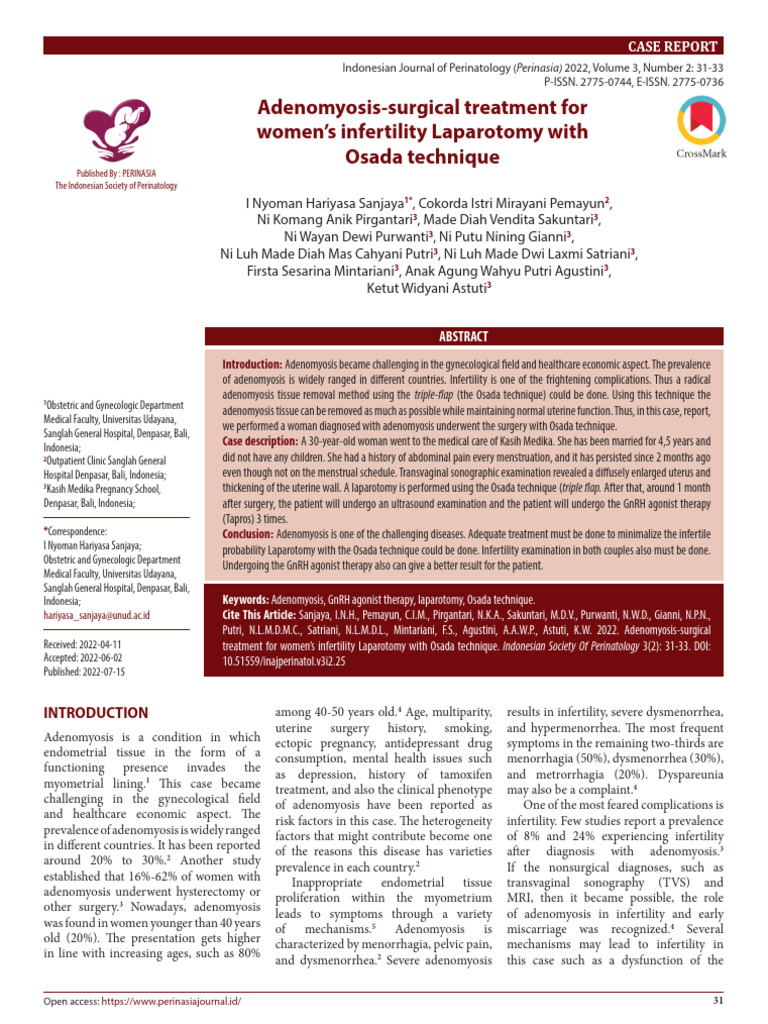 004 - 25 - I Nyoman Hariyasa Sanjaya - Galley | PDF | Uterus | Mammal Female Reproductive System