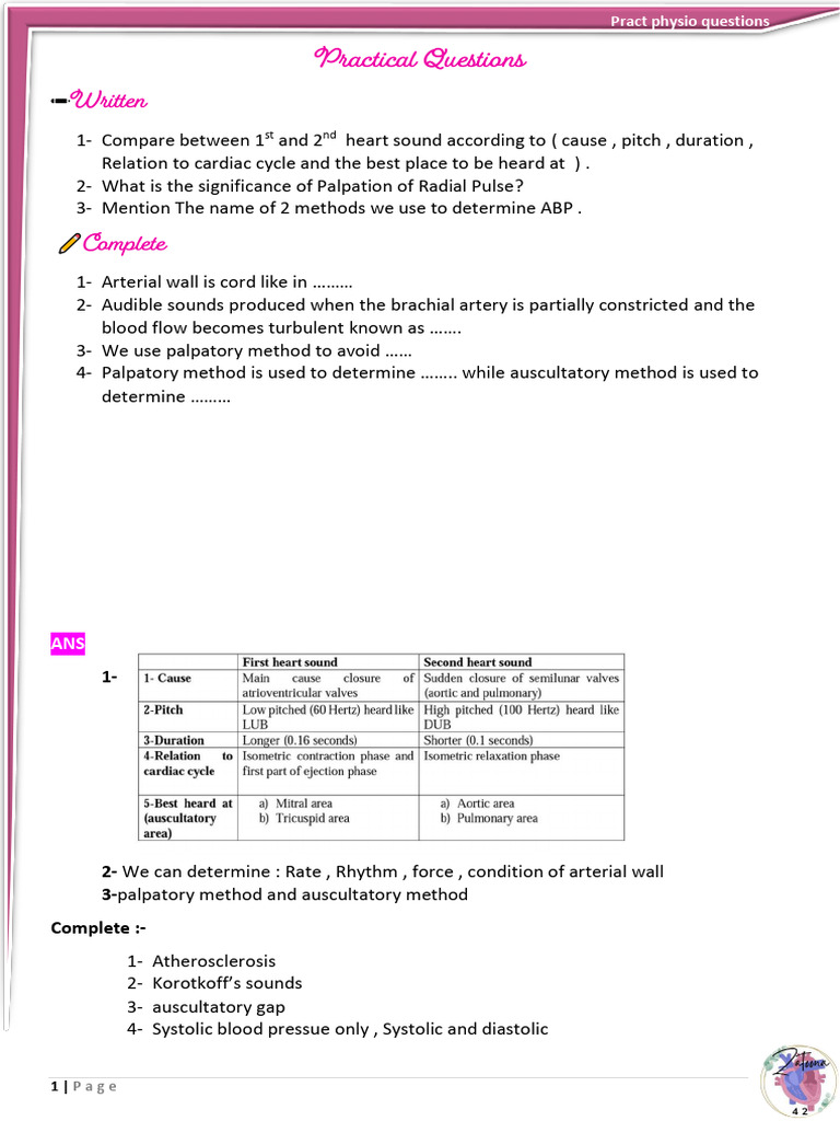 Pract Physio Questions-Combined | PDF | Visual Cortex | Electrocardiography
