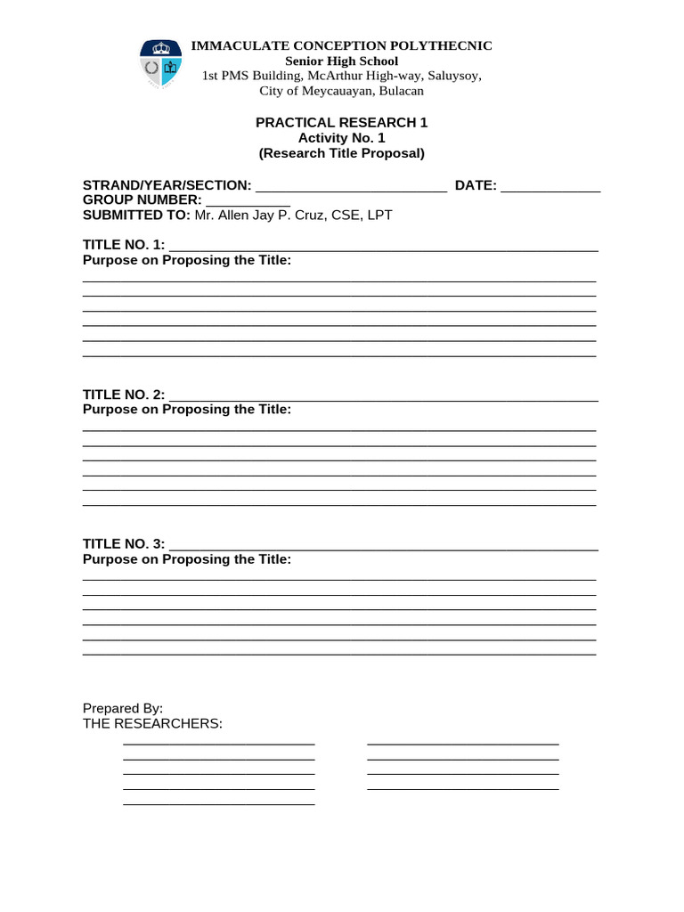 PR1 AC1 ResearchTitleProposal | PDF