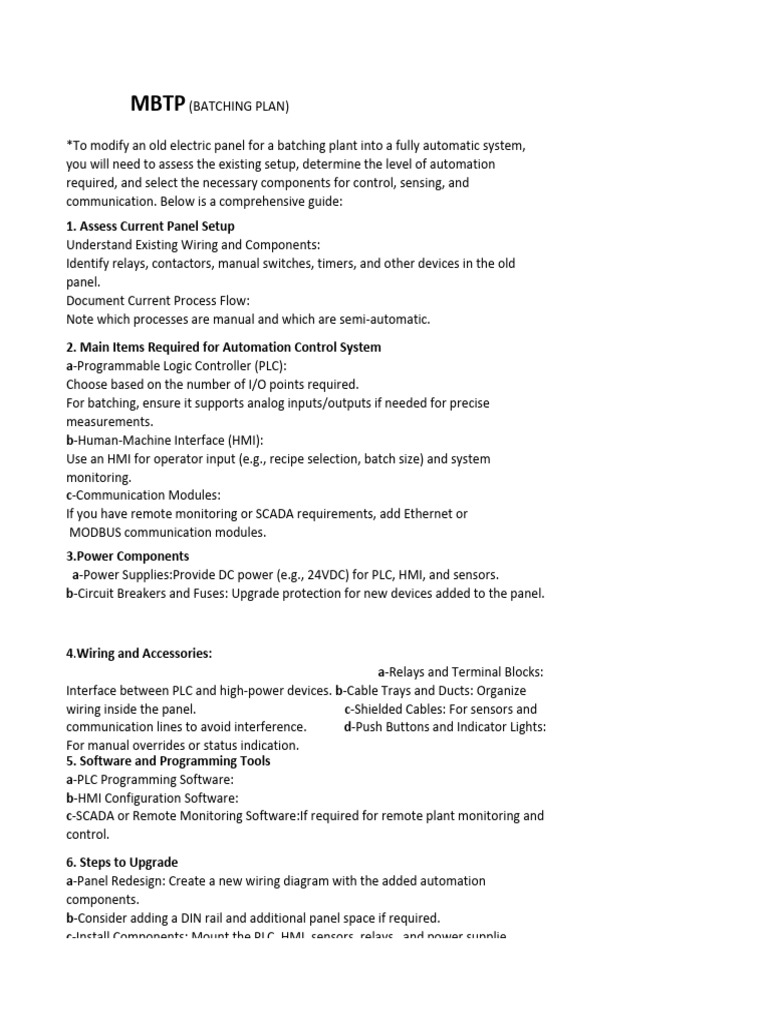 batching plan (1) | PDF | Programmable Logic Controller | User Interface