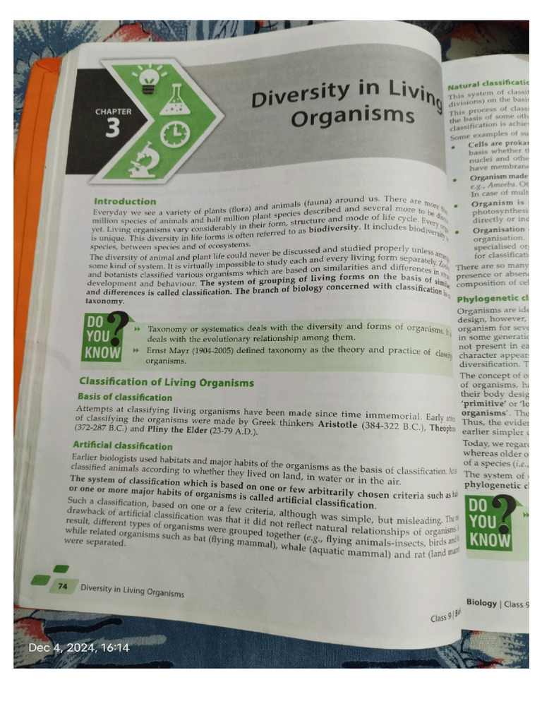Diversity in Living Organisms | PDF