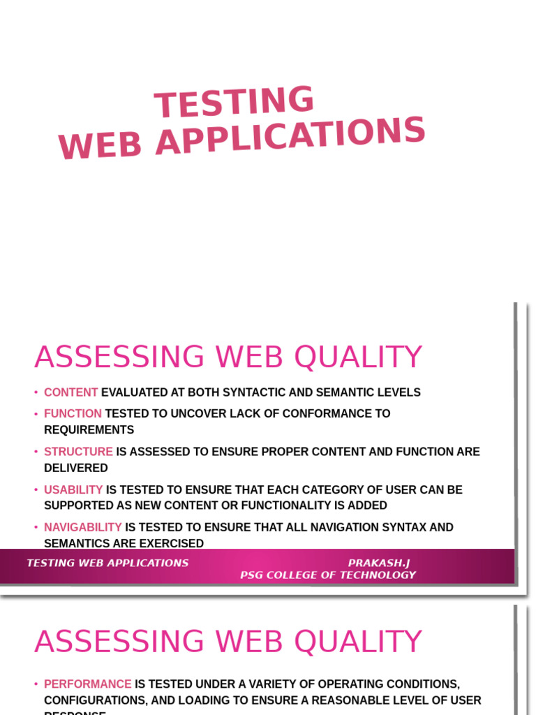 12 Testing Web Applications Pdf World Wide Web Internet And Web