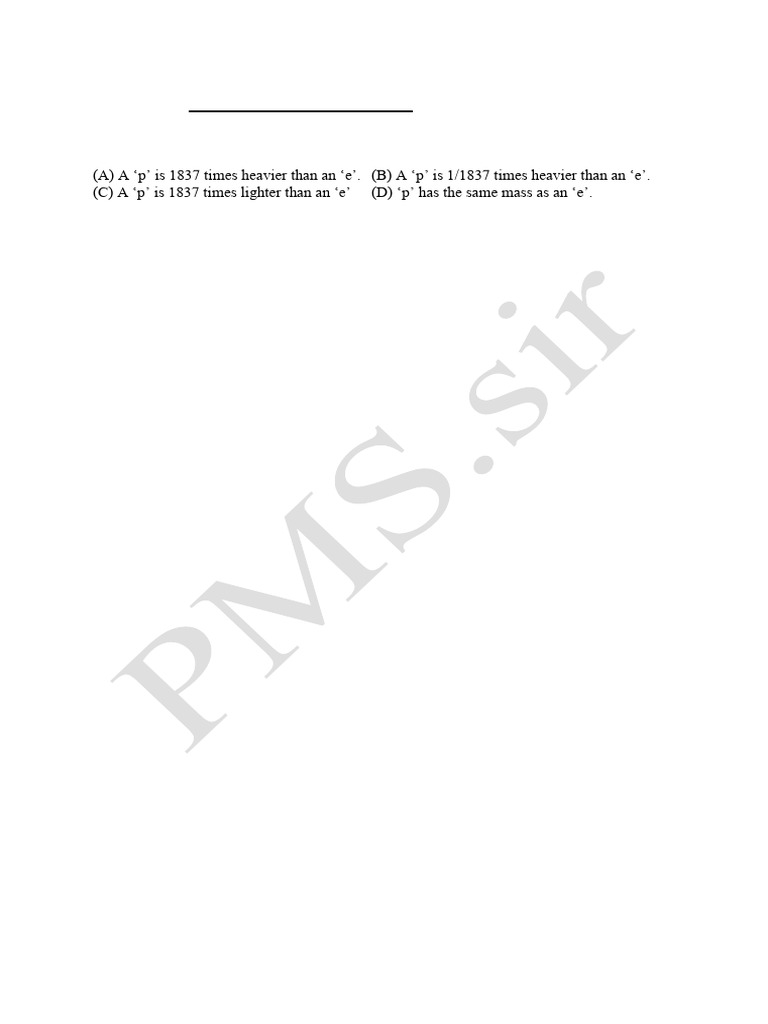 Daily Practice Paper 1 To 7 Quantum Number 1691603857835 | PDF