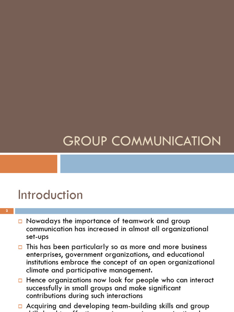 07 Group Communication | PDF | Body Language | Communication