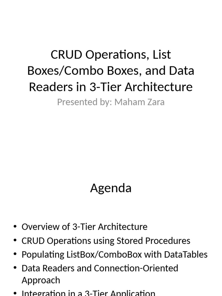 CRUD_ListBoxes_DataReaders_3Tier | PDF | Databases | Sql