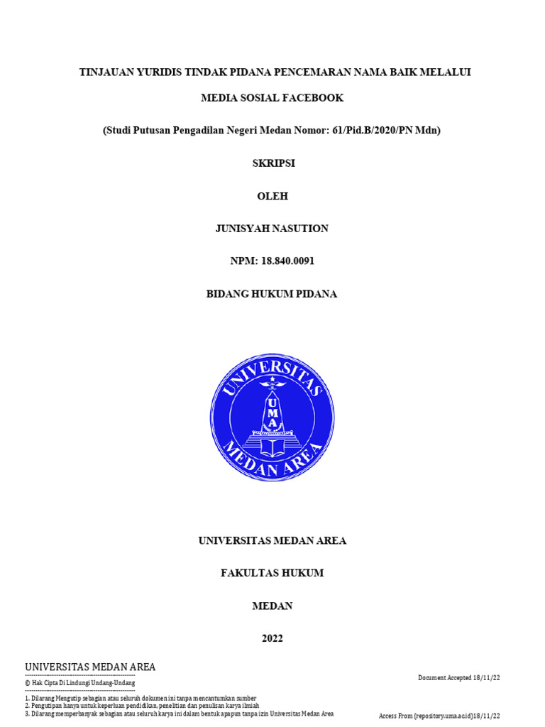 Junisyah Nasution - Fulltext | PDF