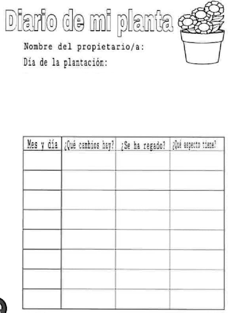 Diario de Cultivo de Plantas | PDF