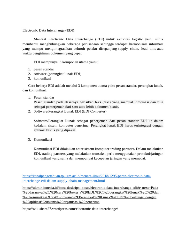 Electronic Data Interchange | PDF