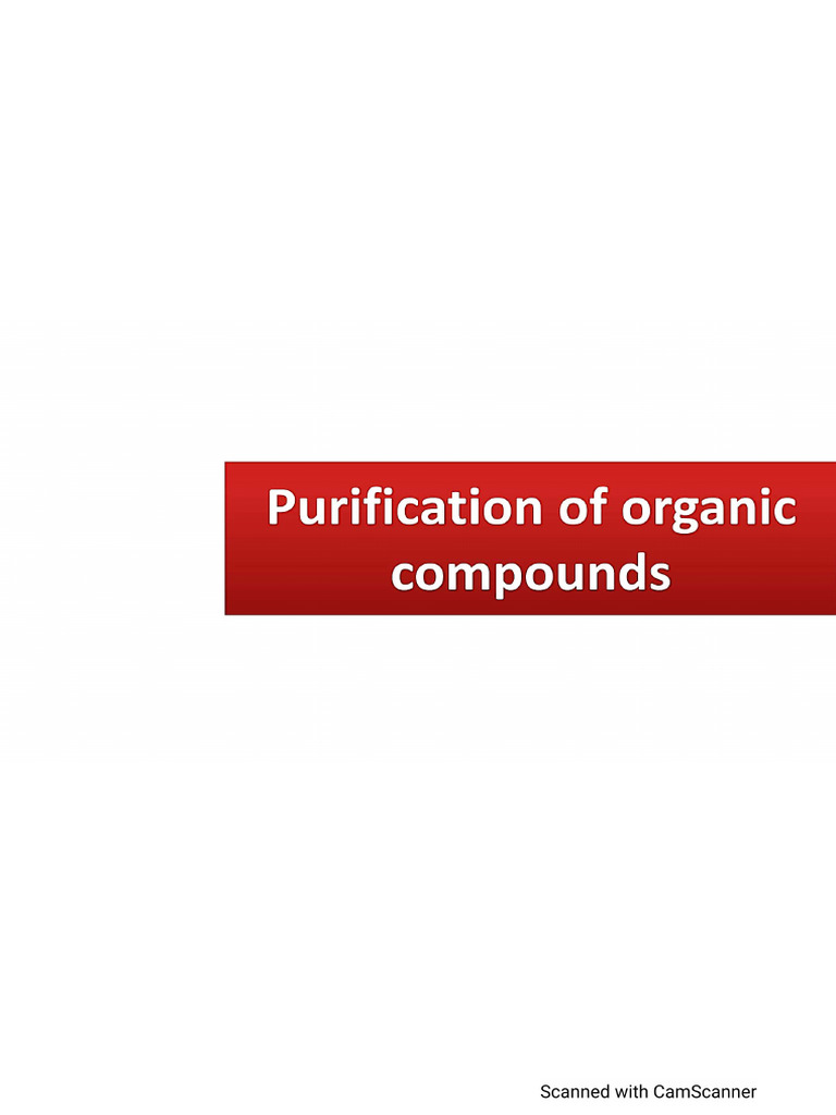 Purification of Organic Compounds | PDF | Nitrogen | Ammonia