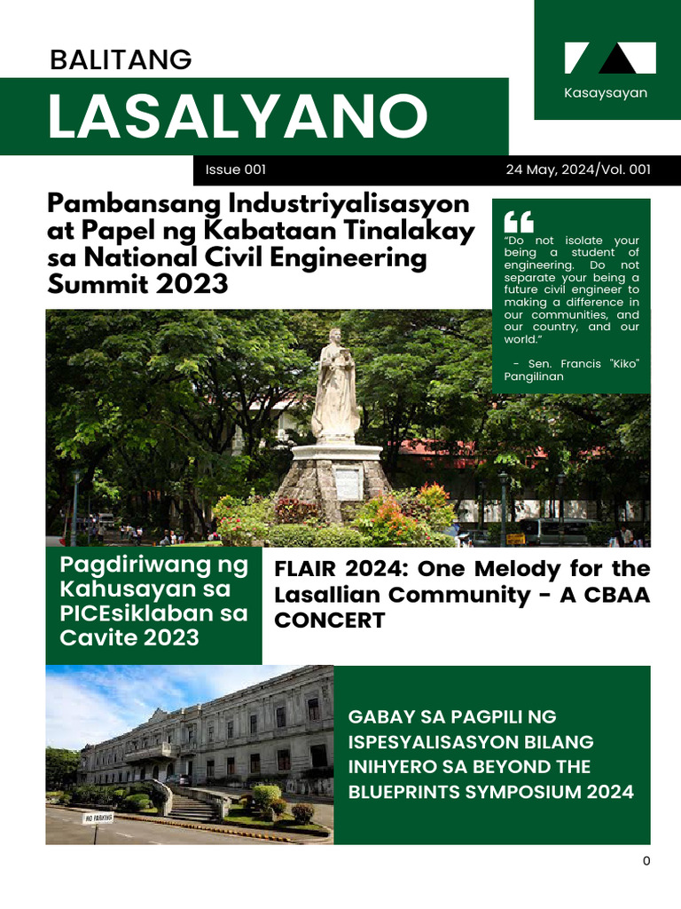 Balitang Lasalyano | PDF
