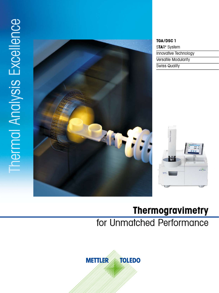 Thermal Analysis Characterisation Suite METTLER TOLEDO TGA DSC 1 ...