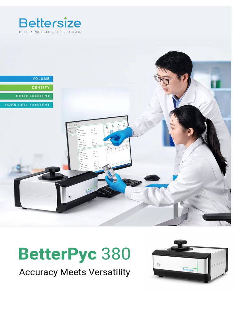BetterPyc 380: Precision Gas Pycnometer | PDF | Porosity | Density