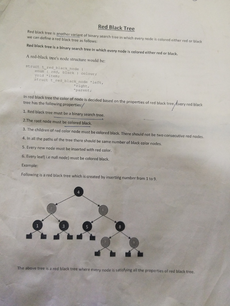 RED BLACK TREE | PDF | Algorithms | Computer Programming