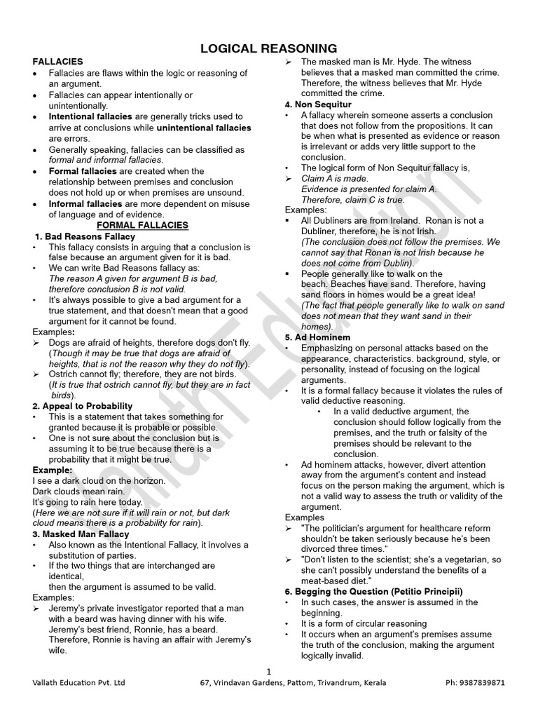 Understanding Logical Fallacies Explained | PDF | Argument | Fallacy