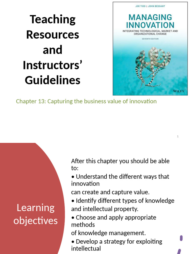 Ch13-Capturing The Business Value of Innovation | PDF | Patent | Tacit Knowledge