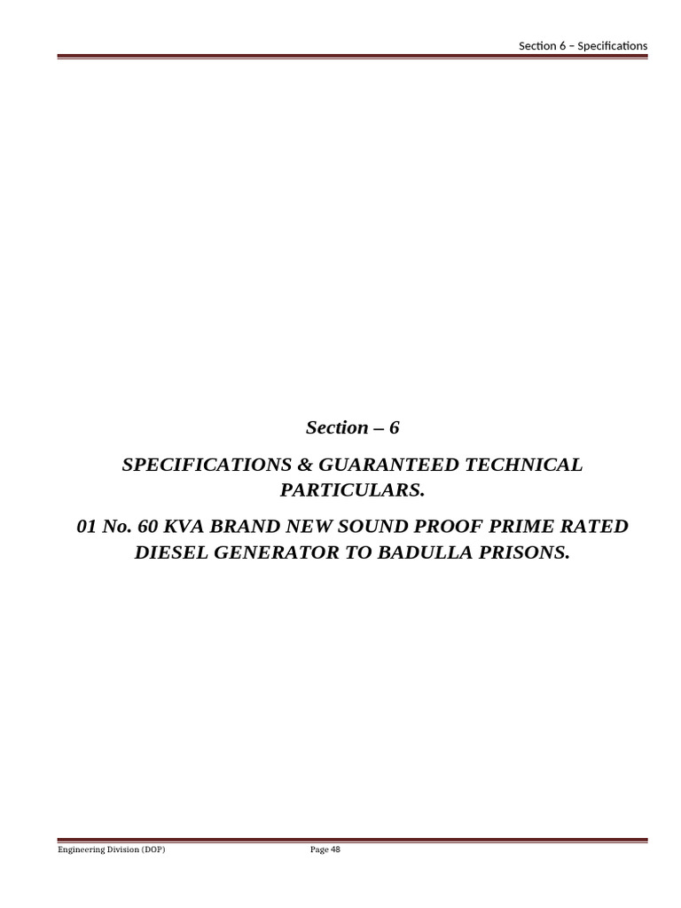 6. DOP Specifications | PDF | Mains Electricity | Battery Charger