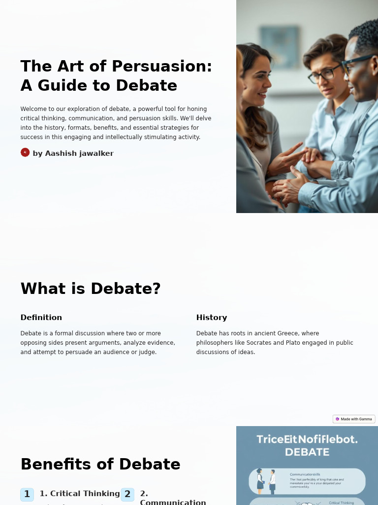 The Art of Persuasion A Guide To Debate | PDF | Critical Thinking | Argument