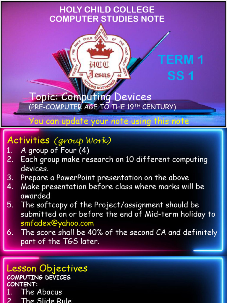 Computing Devices I - (Pre Computer Age Till 19TH Century) | PDF ...