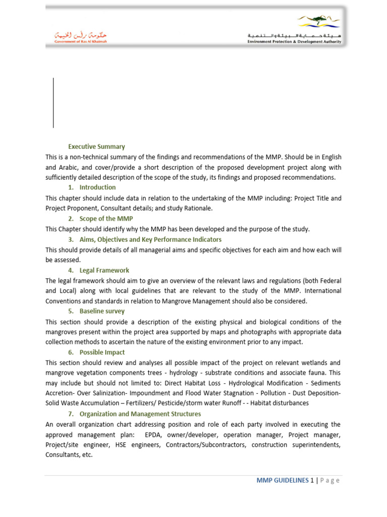 Mangrove Management Plan Guidelines | PDF | Environmental Issues ...