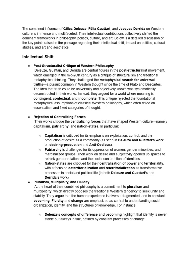 Structuralists Essay 4. Combined Affects | PDF | Deconstruction ...