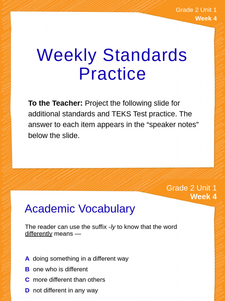 MV20 TX G2 U1 W4 Standards Practice Academic Vocabulary | PDF