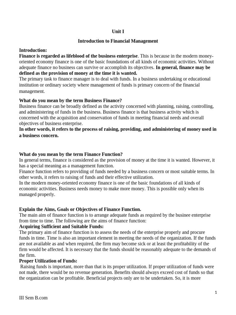 Financial Management Chapter 1 | PDF | Capital Structure | Dividend