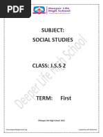 Social Studies jss2 First Term EXAMS | PDF | Marriage | Family