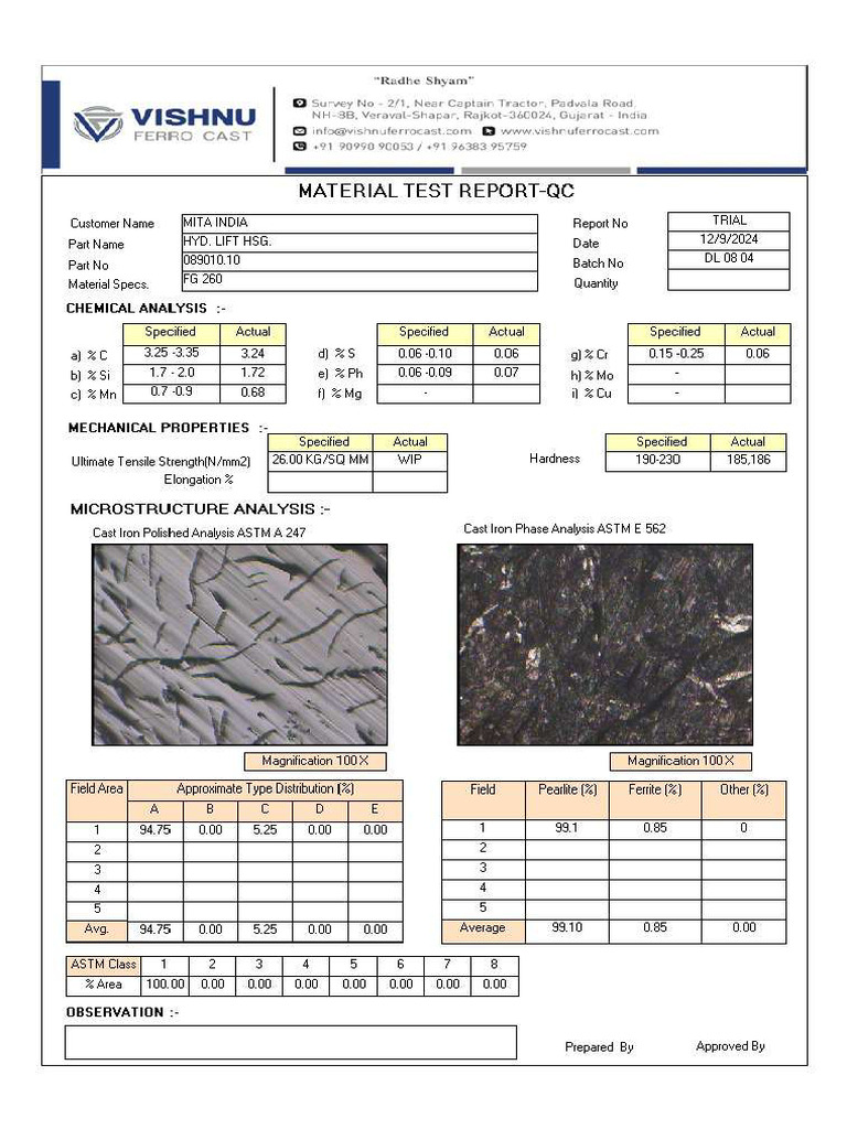 Mita India PVT - Ltd.micro Structure Report (HSG 089010.10) | PDF