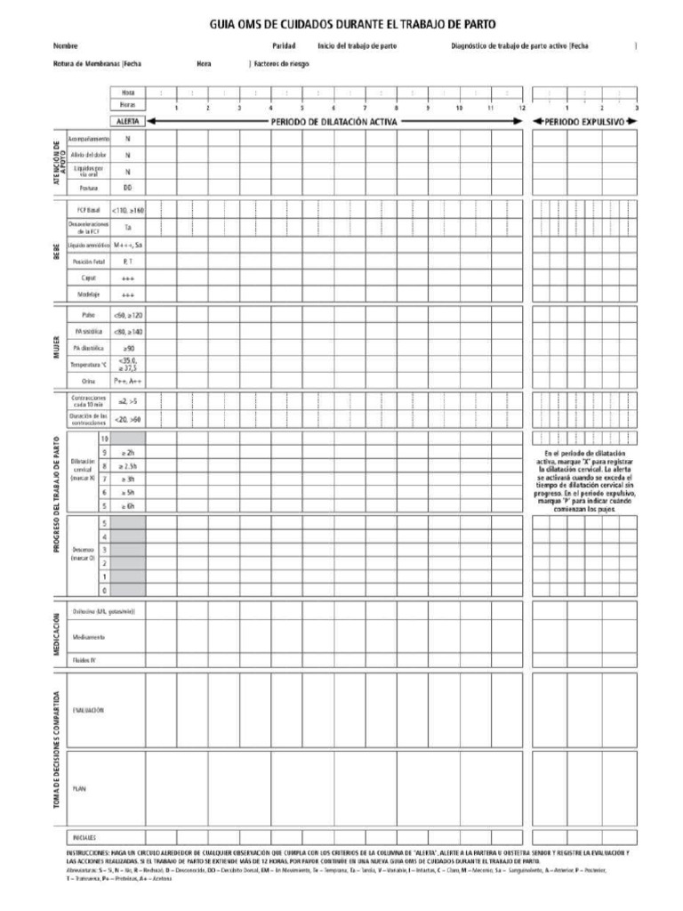 Partograma OMS | PDF