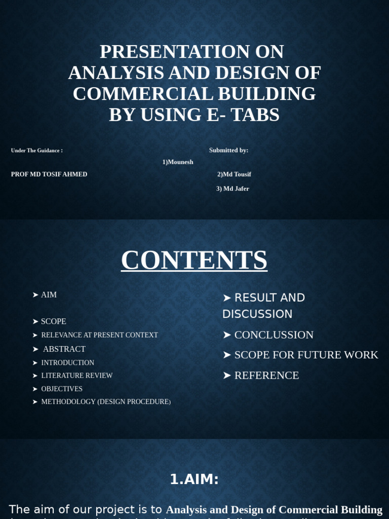 Analysis and design of commercial building by using e-tabs | PDF ...
