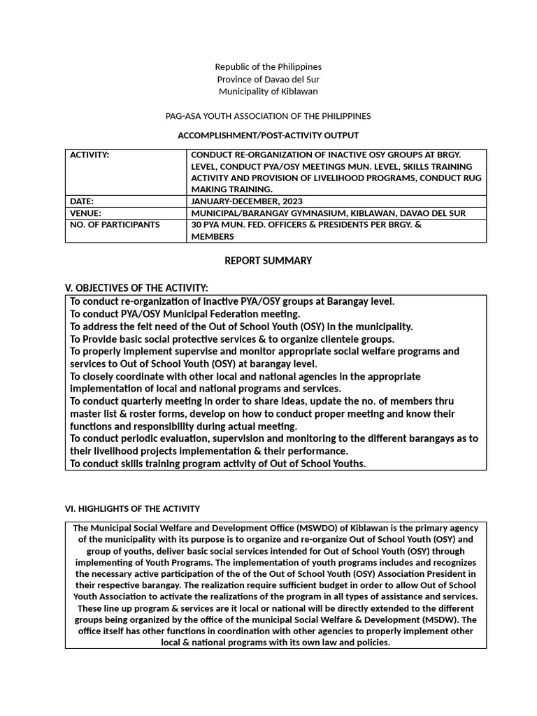 2023 Pyap Acc. Report | PDF