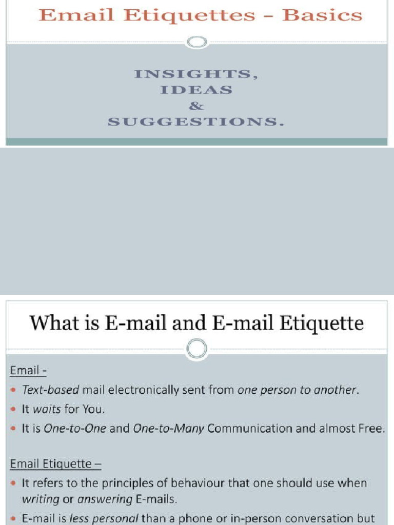 Email Etiquette | PDF
