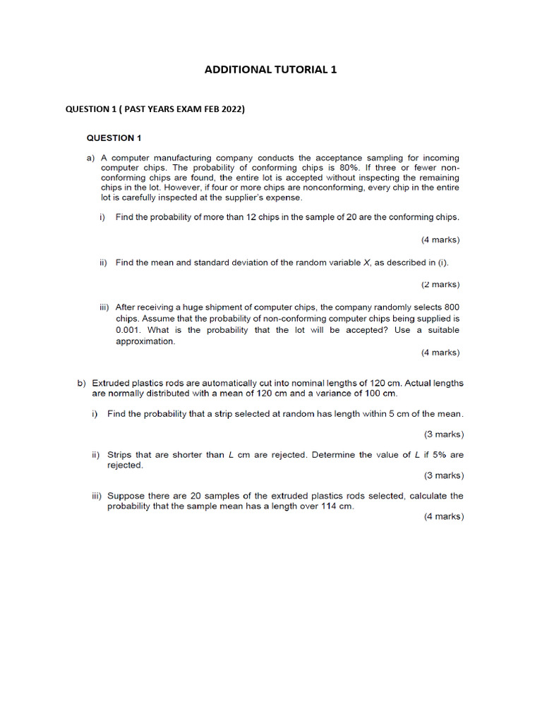 Additional Tutorial CH 1 | PDF