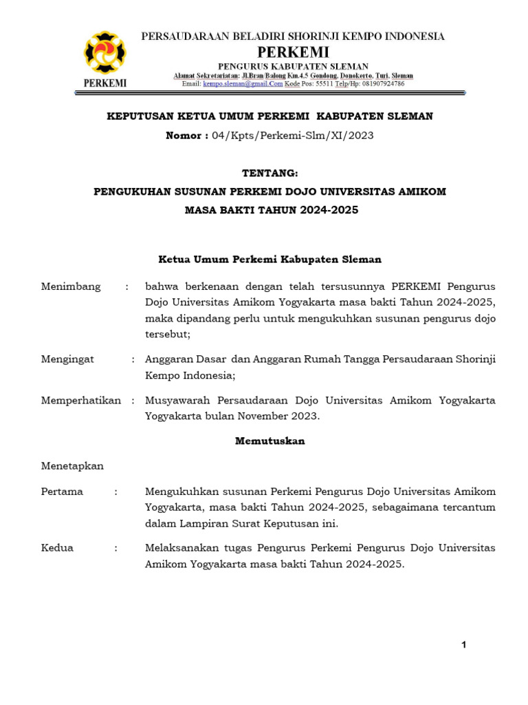 SK Dojo AMIKOM rev (1) | PDF