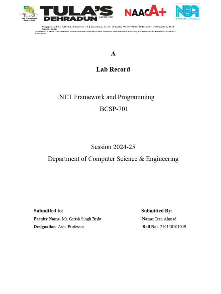 DotNet Front Page | PDF