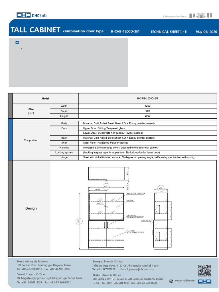 DataSheet_Tall Cabinet_Combi Door(H-ACAB) | PDF | Door | Cabinetry