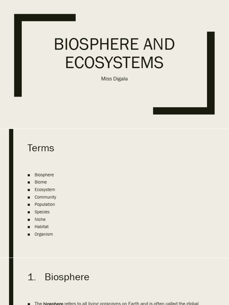 Biosphere and Ecosystems | PDF | Soil | Food Web