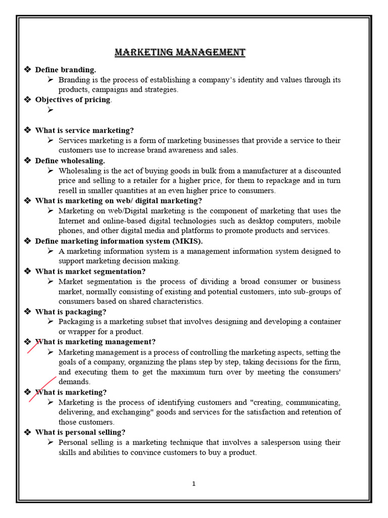Marketing Management | PDF | Marketing | Pricing