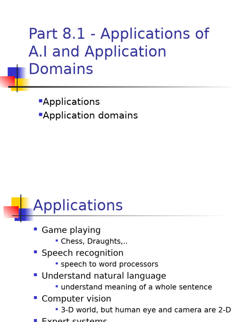 Part8.1 AI applications | PDF