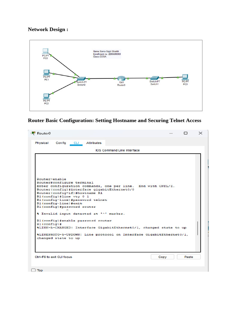 Router Configuration: Telnet & SSH Guide | PDF