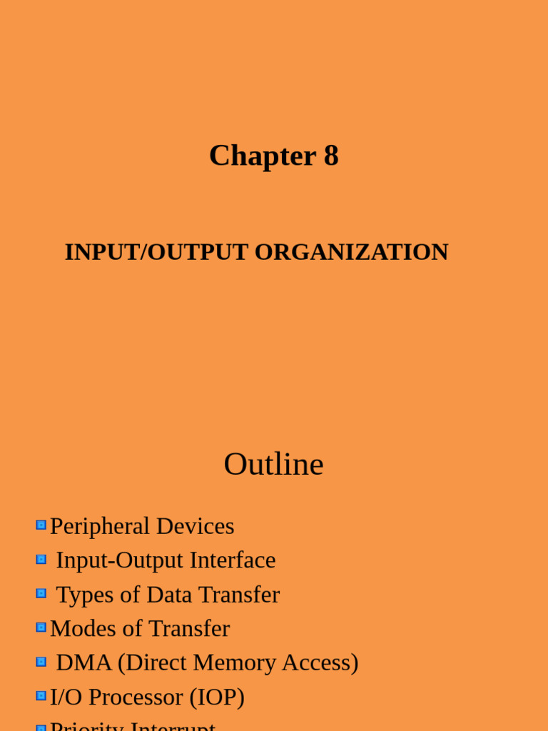 COA Chapter 8 | PDF | Input/Output | Central Processing Unit